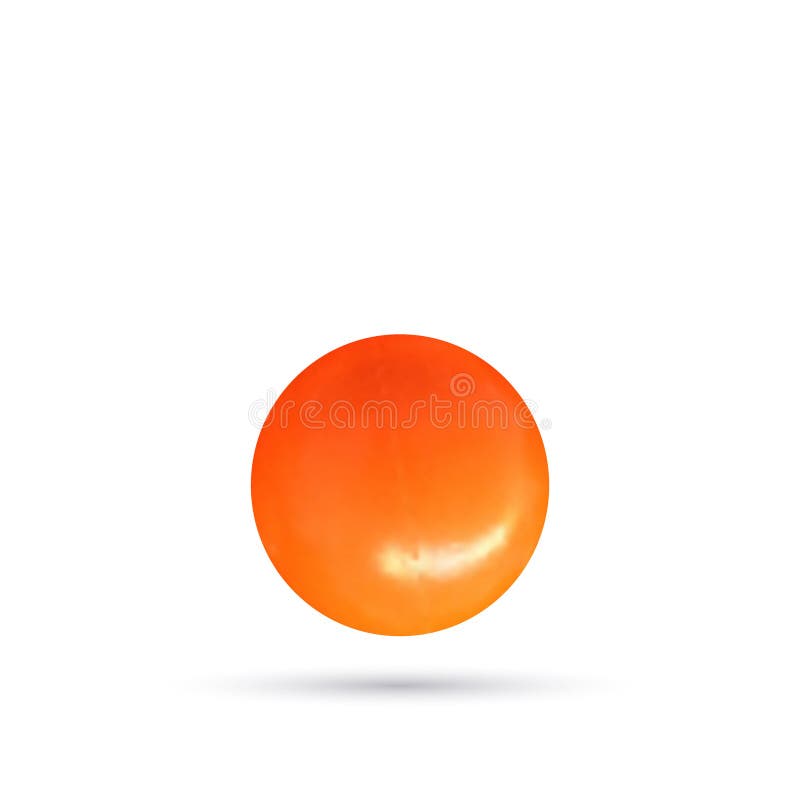 Orange Isolated Ball, Render Illustration Icon. Esp10 Stock Vector ...