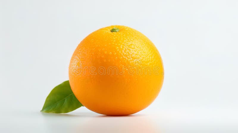 Orange in Isolation with a Juicy Fruit on a Light Background Stock ...