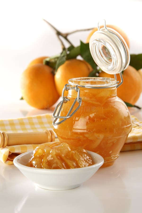Orange jam stock image. Image of ingredient, knife, fruit - 2601367