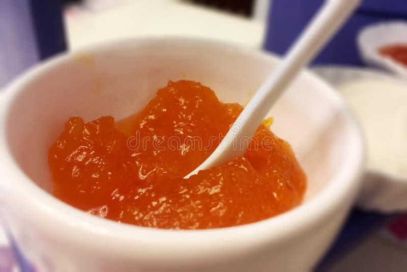 Orange jam stock photo. Image of breakfast, detail, bowl - 105134268