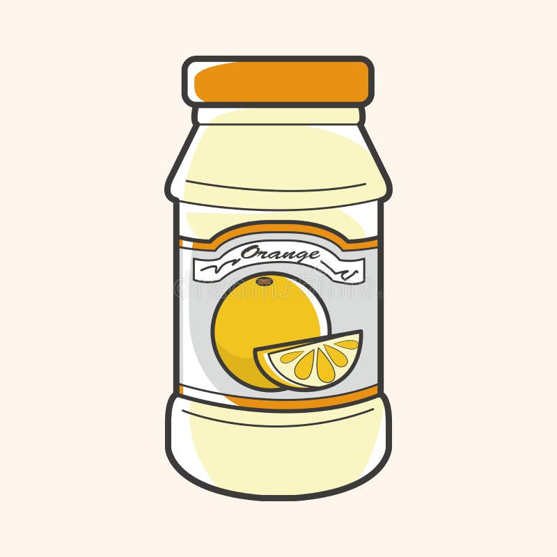 Orange Jam Theme Elements Vector, Eps Stock Vector - Illustration of ...