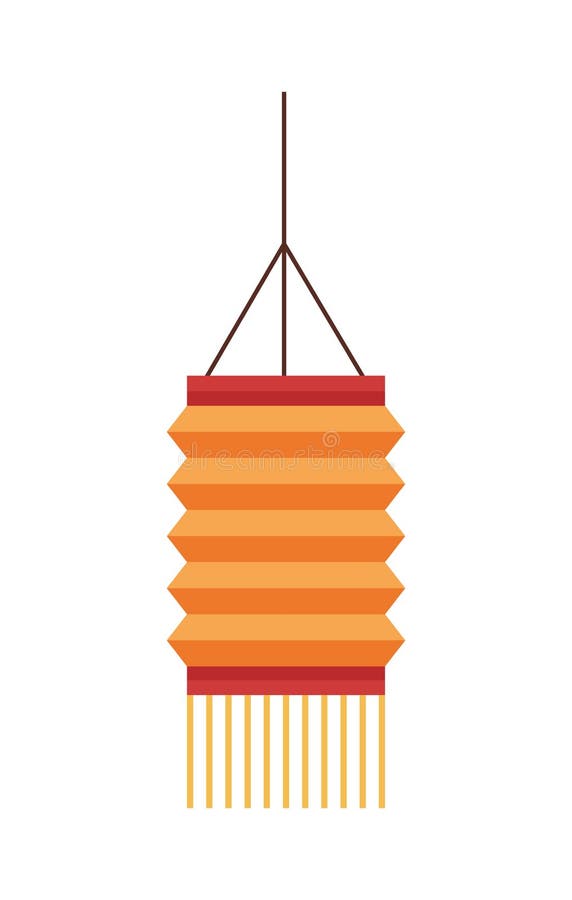 Orange Japanese Lamp Hanging Stock Vector - Illustration of orange ...