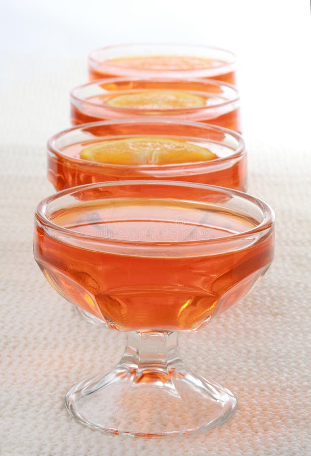 Orange jelly dessert stock image. Image of gelatin, delicious - 9715189