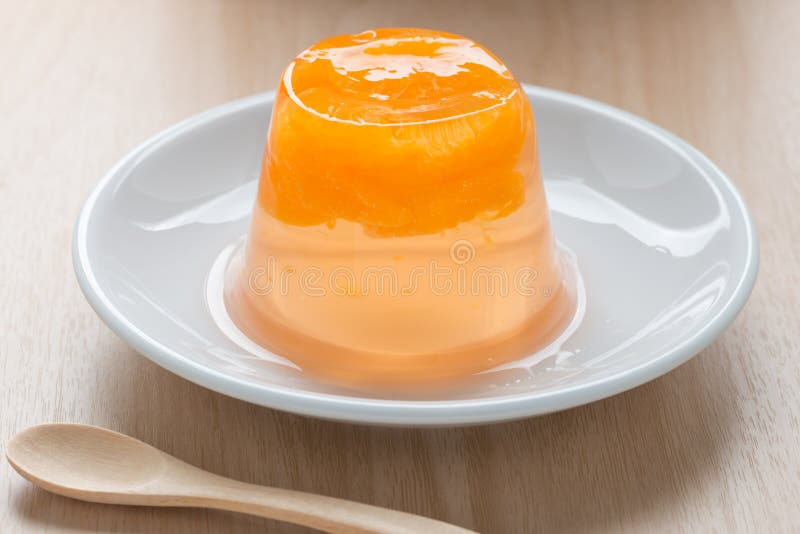 Orange jelly. stock photo. Image of healthy, bright, orange - 61494070