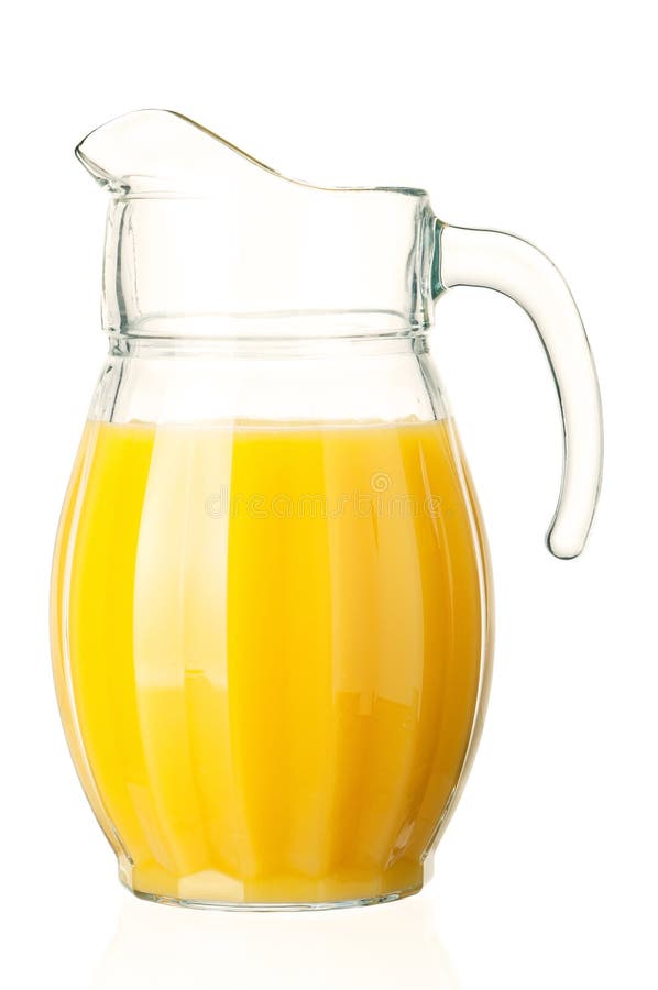 Orange Juice Pitcher (with Clipping Path) Stock Photo - Image of drink ...