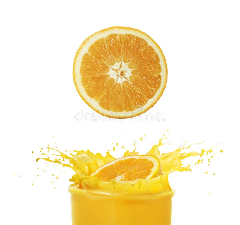Orange juice splash stock image. Image of falling, juice - 16123403