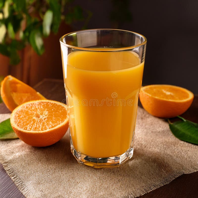 Orange juice, AI generated stock illustration. Illustration of juice ...
