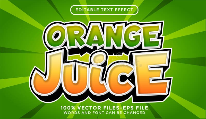 Orange Juice Editable Text Effect Premium Vectors Stock Vector ...