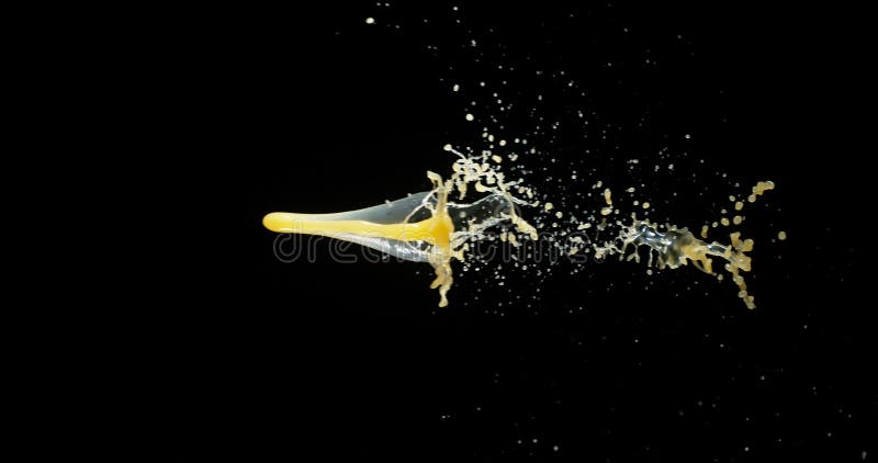 Orange Juice Exploding and Splashing on Black Background Stock Image ...