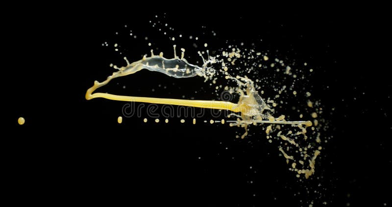 Orange Juice Exploding and Splashing on Black Background Stock Photo ...