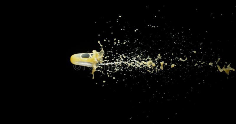 Orange Juice Exploding and Splashing on Black Background, Slow Motion ...