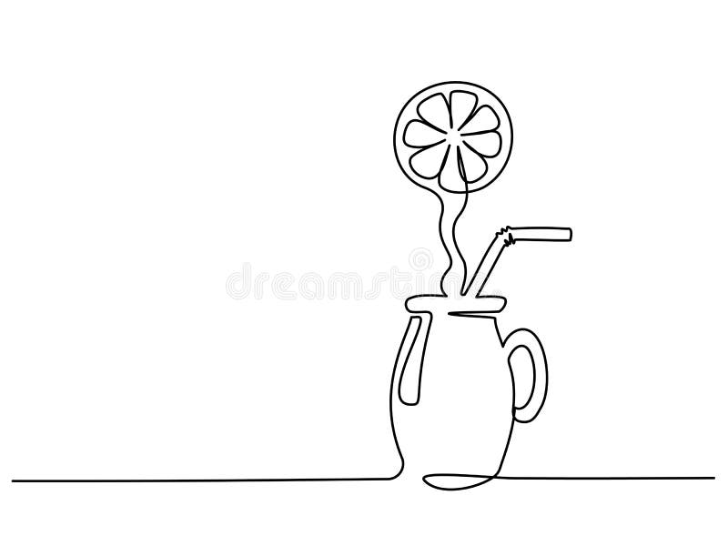 Orange Juice in Glass Continuous One Line Stock Vector - Illustration ... Orange Juice in Glass Continuous One Line Stock Vector - Illustration ...