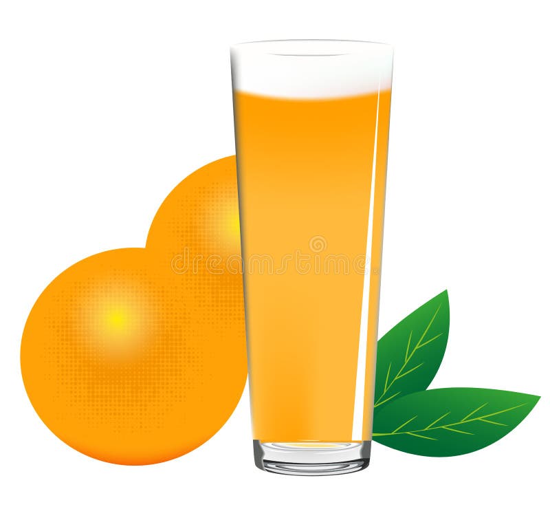 Orange juice glass stock illustration. Illustration of diet - 46820470