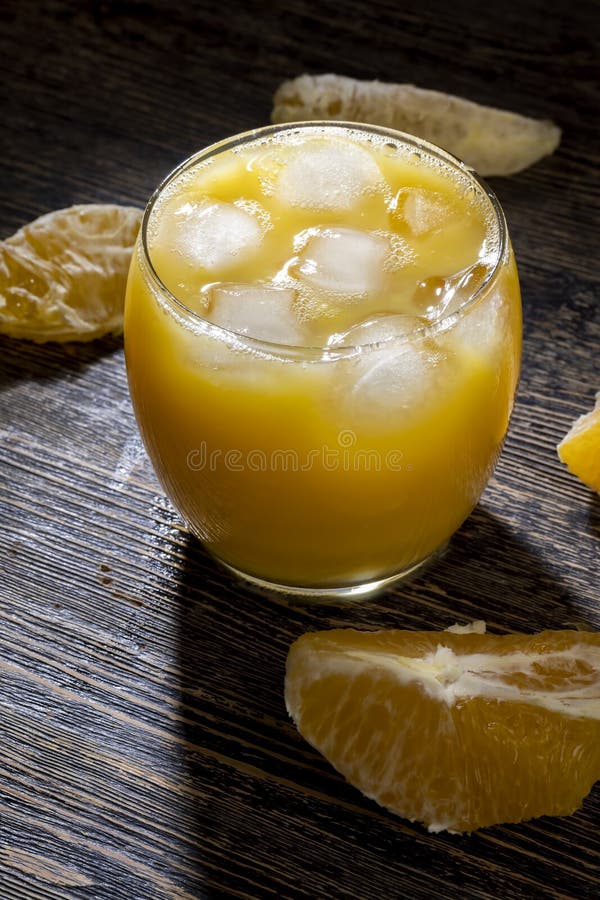 Orange Juice with Ice and Orange Slices Stock Image - Image of taste ...