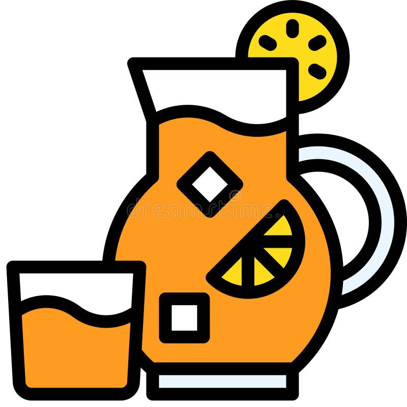 Orange Juice Icon, Beverage Filled Vector Illustration Stock Vector - Illustration of liquid ...