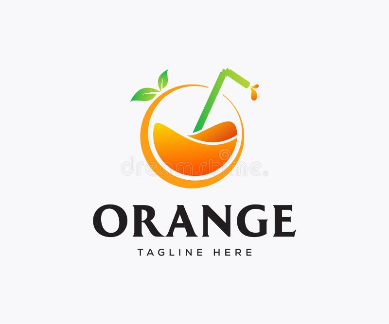 Orange Juice Logo Icon Vector Template. Juice Bar Logo Design Stock ...