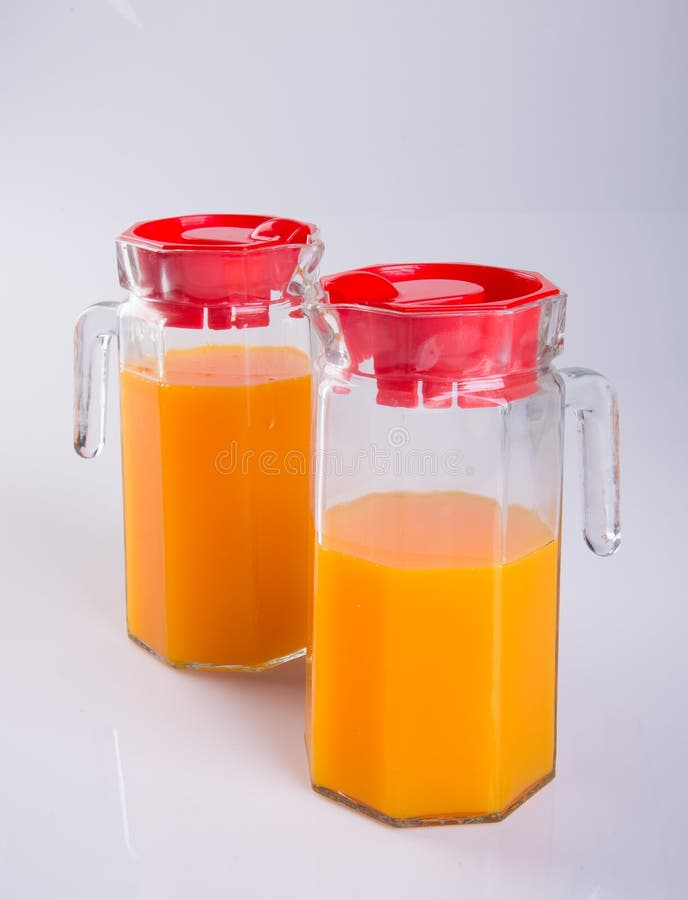 Orange Juice or Orange Juice in Jug on Background. Stock Image - Image ...