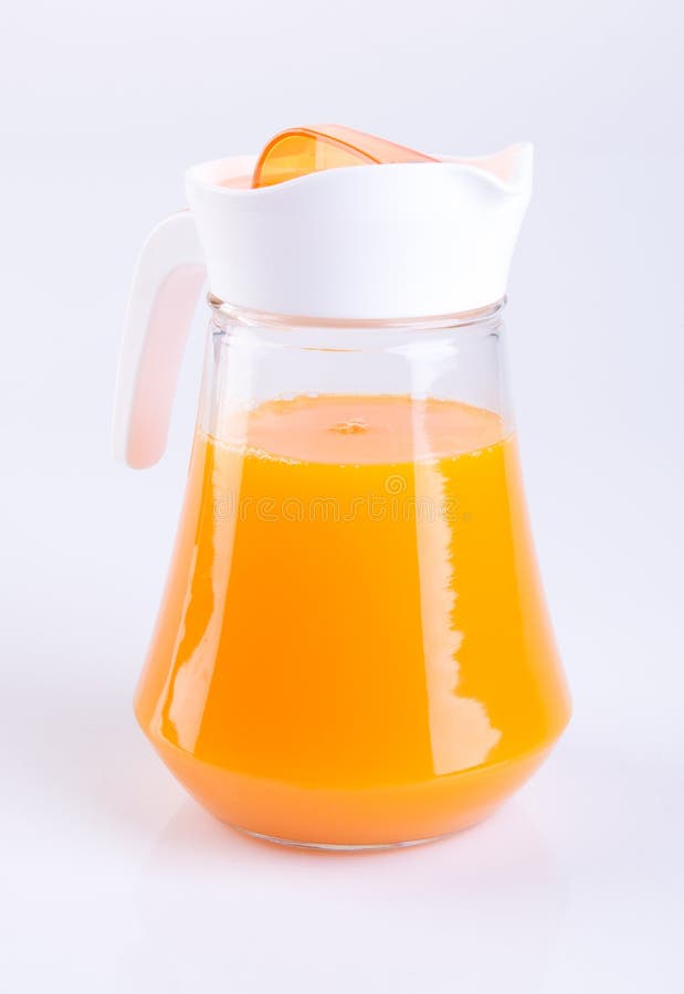 Orange Juice or Orange Juice in Jug on Background. Stock Image - Image ...