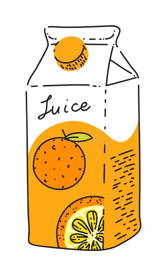 Orange Juice Pack Isolated on White Background Stock Vector ...