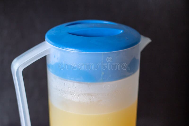 Orange Juice In Pitcher. Isolated On White Background. Stock Image ...