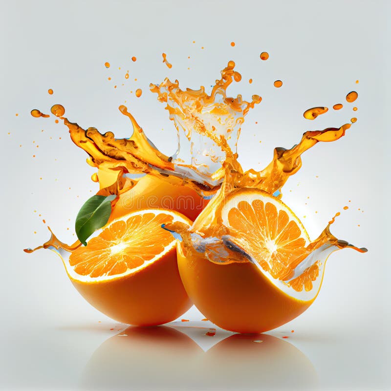 Orange juice splash stock illustration. Illustration of wave - 270964834