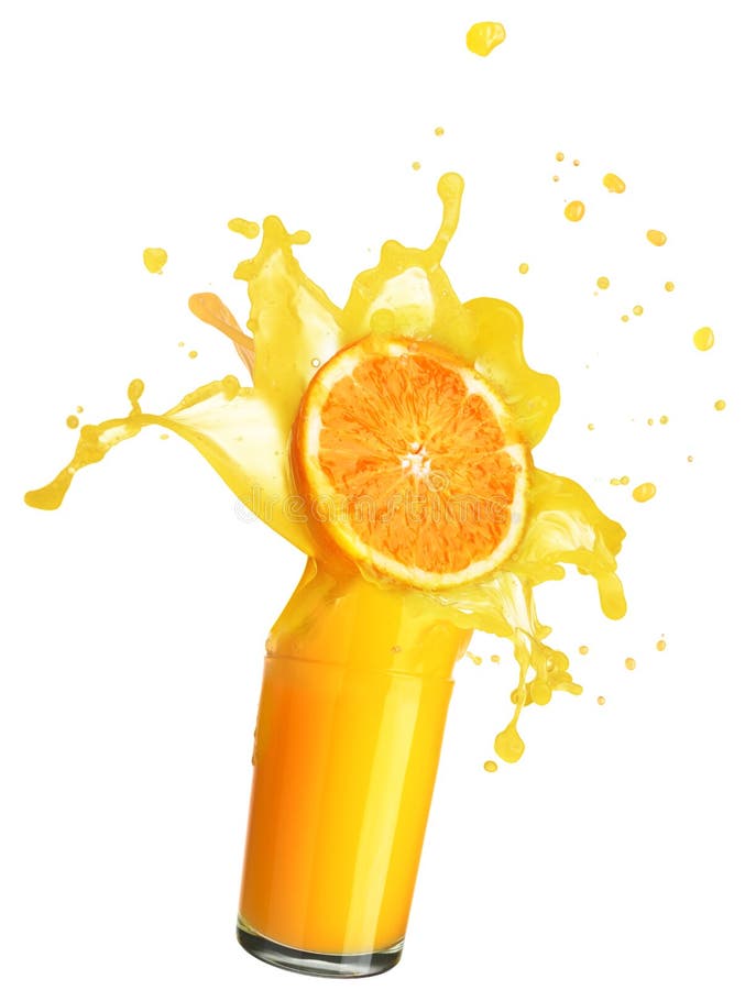 Orange juice splash stock photo. Image of splashing, fresh - 52435752
