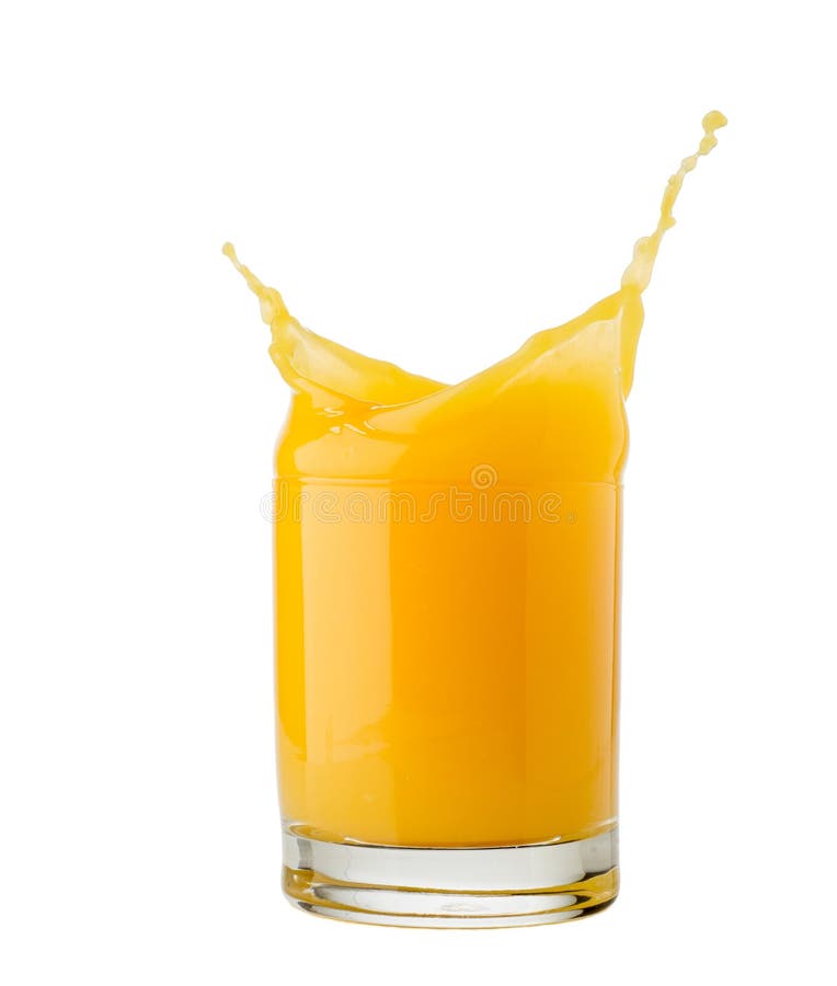 Orange Juice Splash Isolated on White Stock Photo - Image of cocktail ...