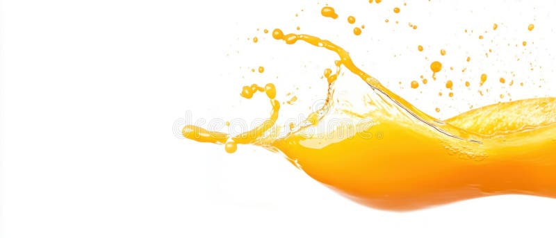 Orange Juice Splash on White Background. Generative Ai Stock ...