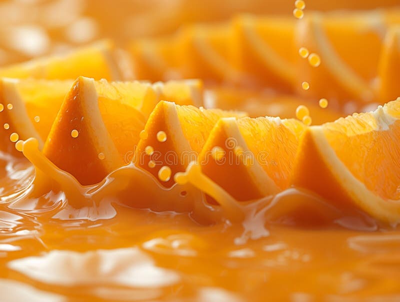 Orange Juice Splashing on White, Orange Juice Splashes from a Cut ...