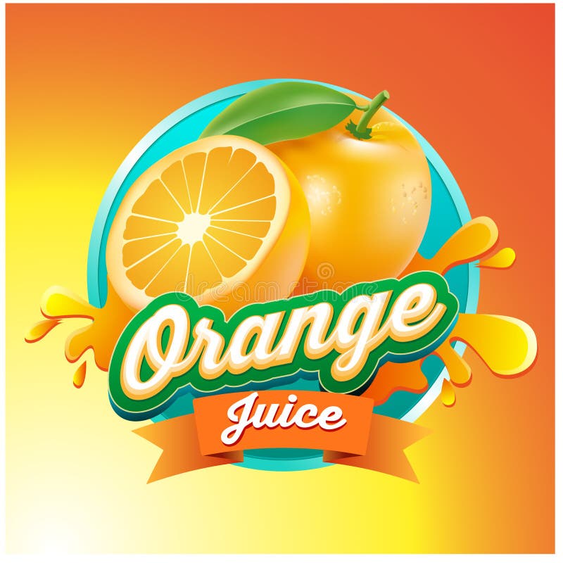 Orange juice symbol stock vector. Illustration of brand - 167904822