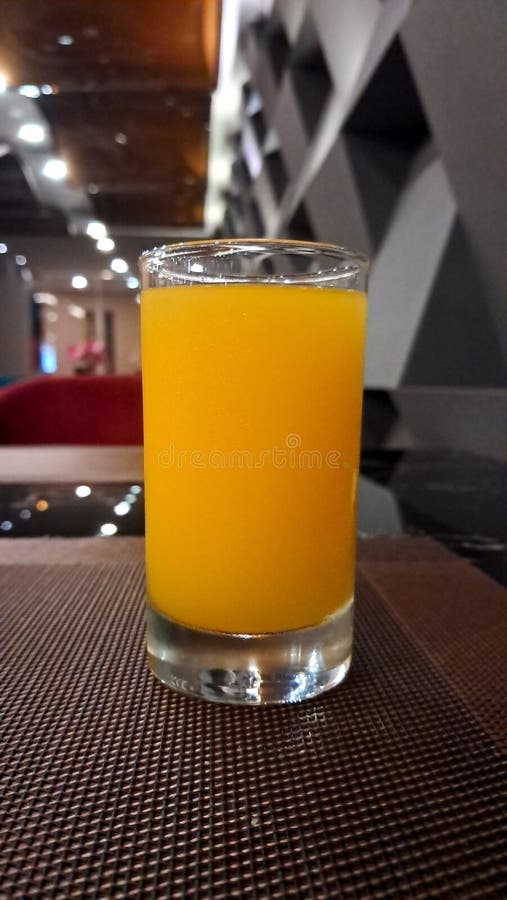 Orange Juice on the Table of the Hotel Restaurant Stock Image - Image ...