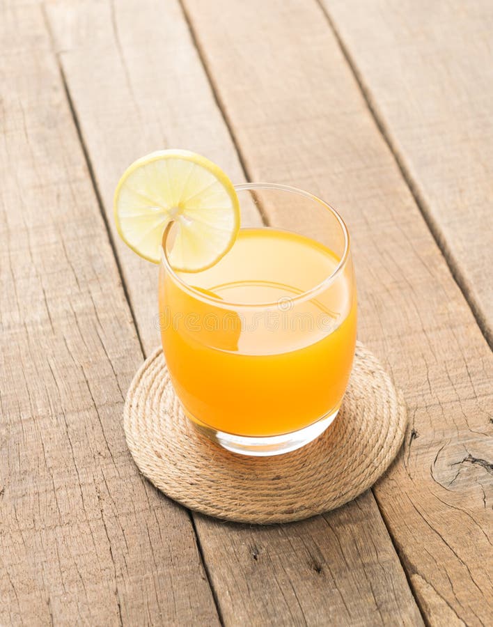 Orange Juice on Table Wood Background Stock Photo - Image of liquid ...