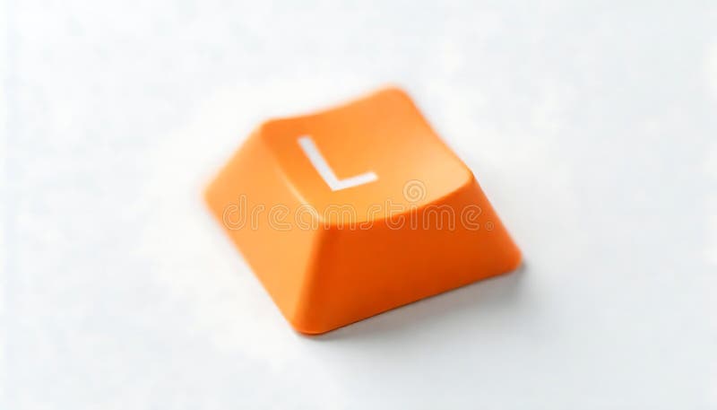 Orange Keyboard Key: Letter L Stock Illustration - Illustration of ...