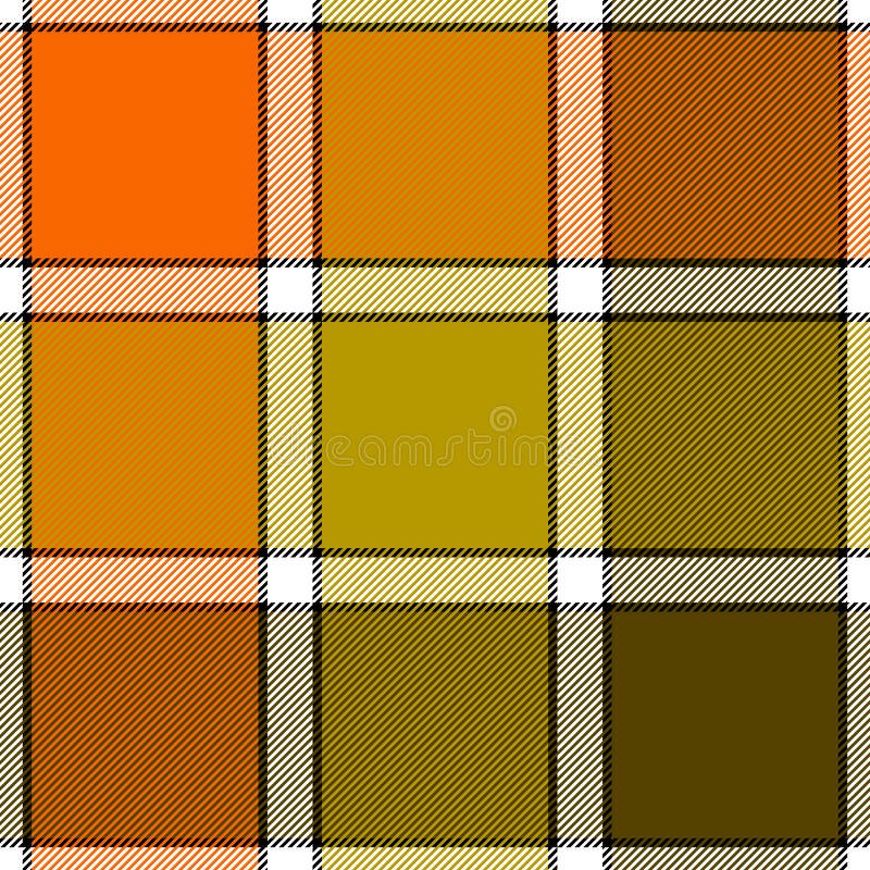 Orange Khaki Marsh Color Check Plaid Seamless Pattern Stock Vector ...