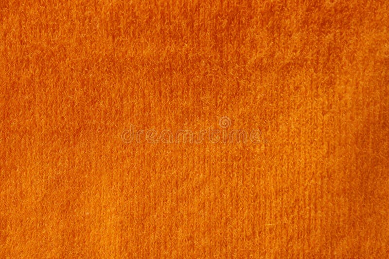Orange Knitted Fabric Texture As Background Stock Image - Image of ...