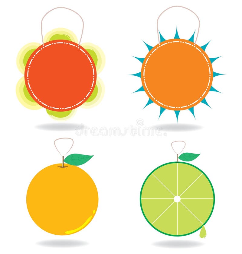 Orange label stock vector. Illustration of lovely, pink - 36520620