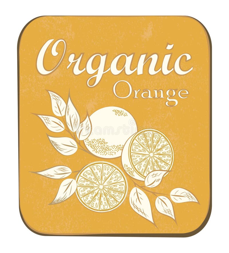 Orange Label stock vector. Illustration of soda, fresh - 31611403