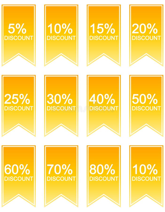 Orange Labels Set stock illustration. Illustration of retail - 67207741
