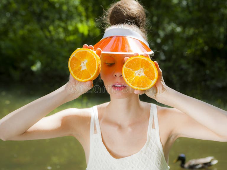 Orange Lady stock photo. Image of vitamin, face, healthy - 51704670