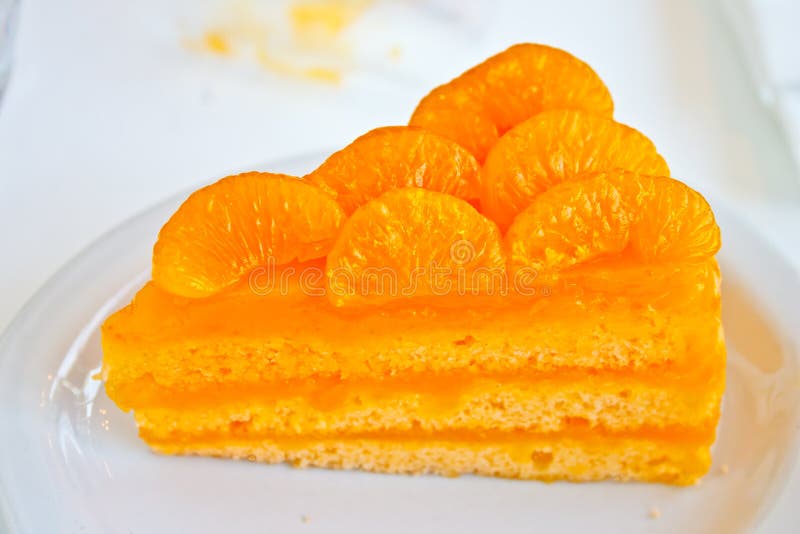 Orange layer cake stock image. Image of background, plate - 22818767