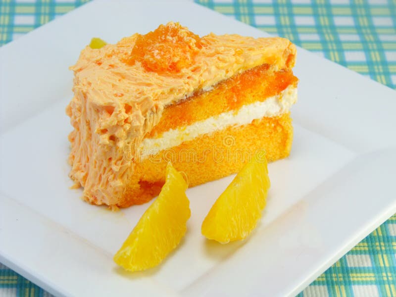Orange layer cake stock image. Image of white, decoration - 45185675