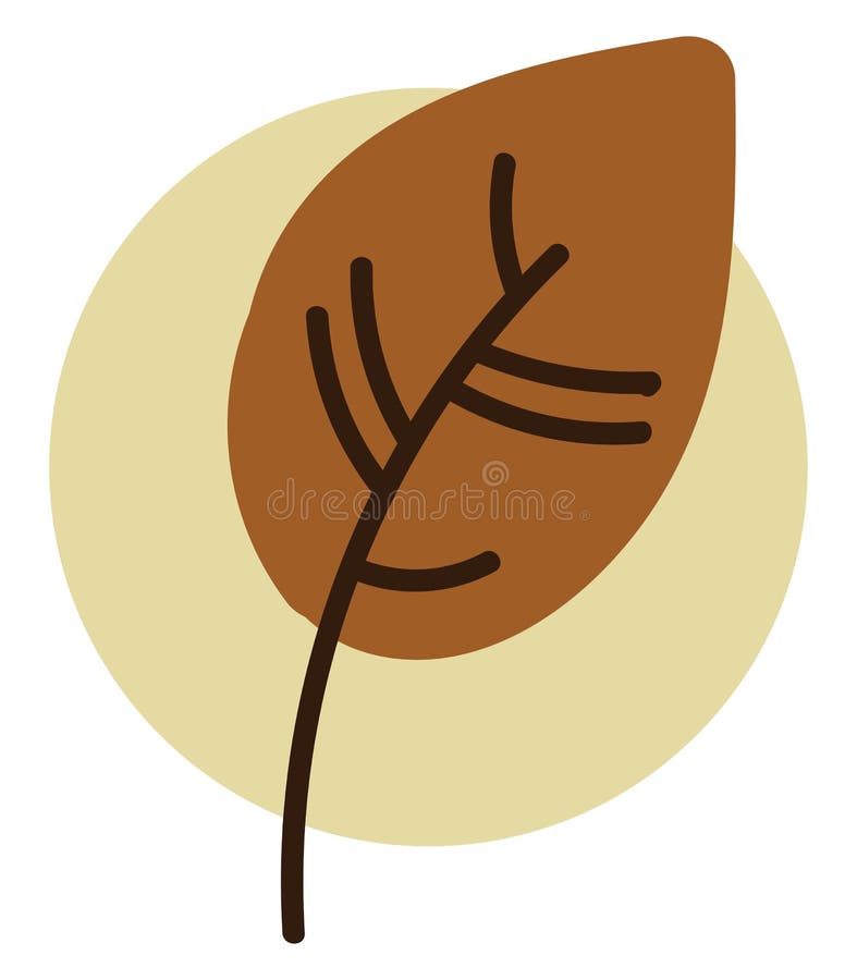 Orange leaf, icon stock vector. Illustration of tree - 260378448