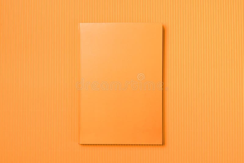 Orange Leather Notebook on a Orange Background Stock Image - Image of ...
