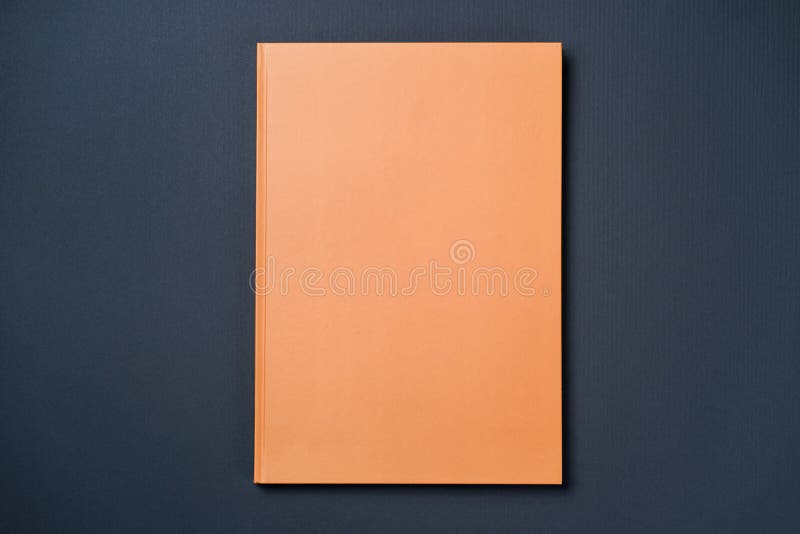 Orange Leather Notebook on a Black Background Stock Photo - Image of ...