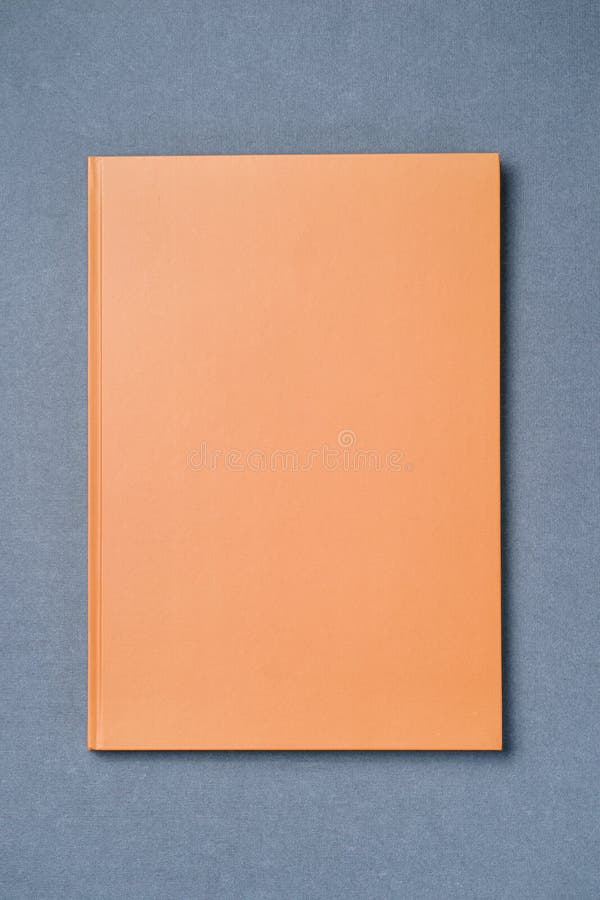 Orange Leather Notebook on a Gray Background Stock Image - Image of ...