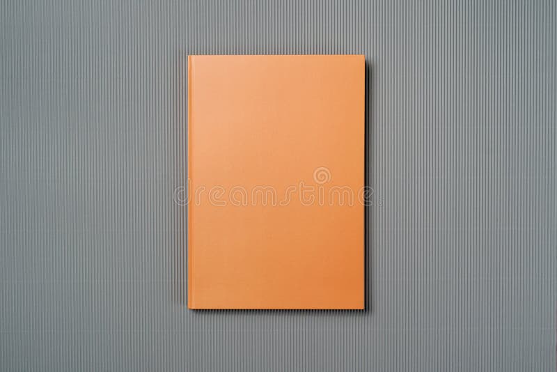 Orange Leather Notebook on a Intense Gray Background Stock Photo ...