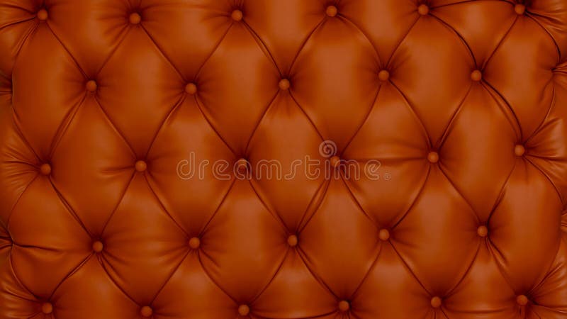 Orange Leather Upholstery Texture and Background, Buttoned on the Orabge Texture and Surface ...