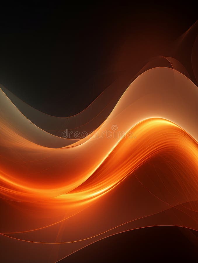 Orange LED Creative Abstract Wavy Texture. Stock Illustration ...