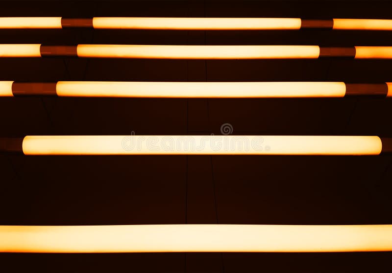 Orange Led Lamps Texture Background Stock Photo - Image of autumn ...