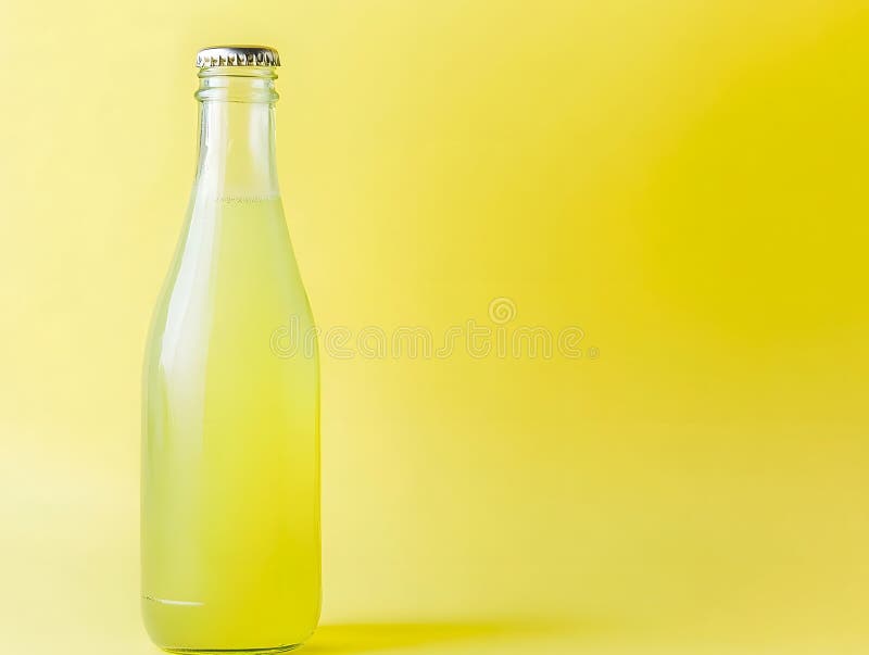 Yellow Orange Lemonade Drink in a Plastic Bottle. Clear Healthy Yellow ...
